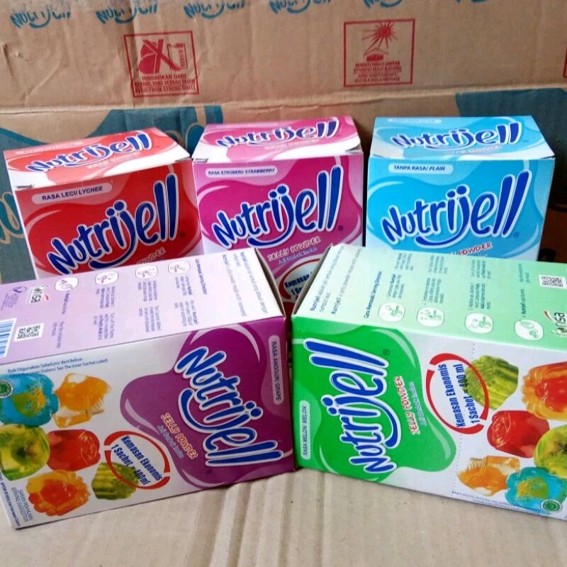 Nutrijell Rasa Buah/Nutrijell Plain 10gr 1 box (isi 12 sachet) | Lazada ...