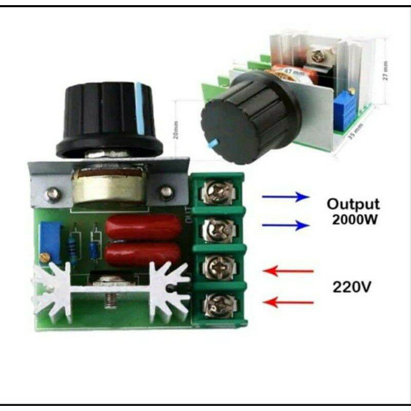 Dimmer SCR 2000W 2000 watt speed control pengatur kecepatan motor suhu ...