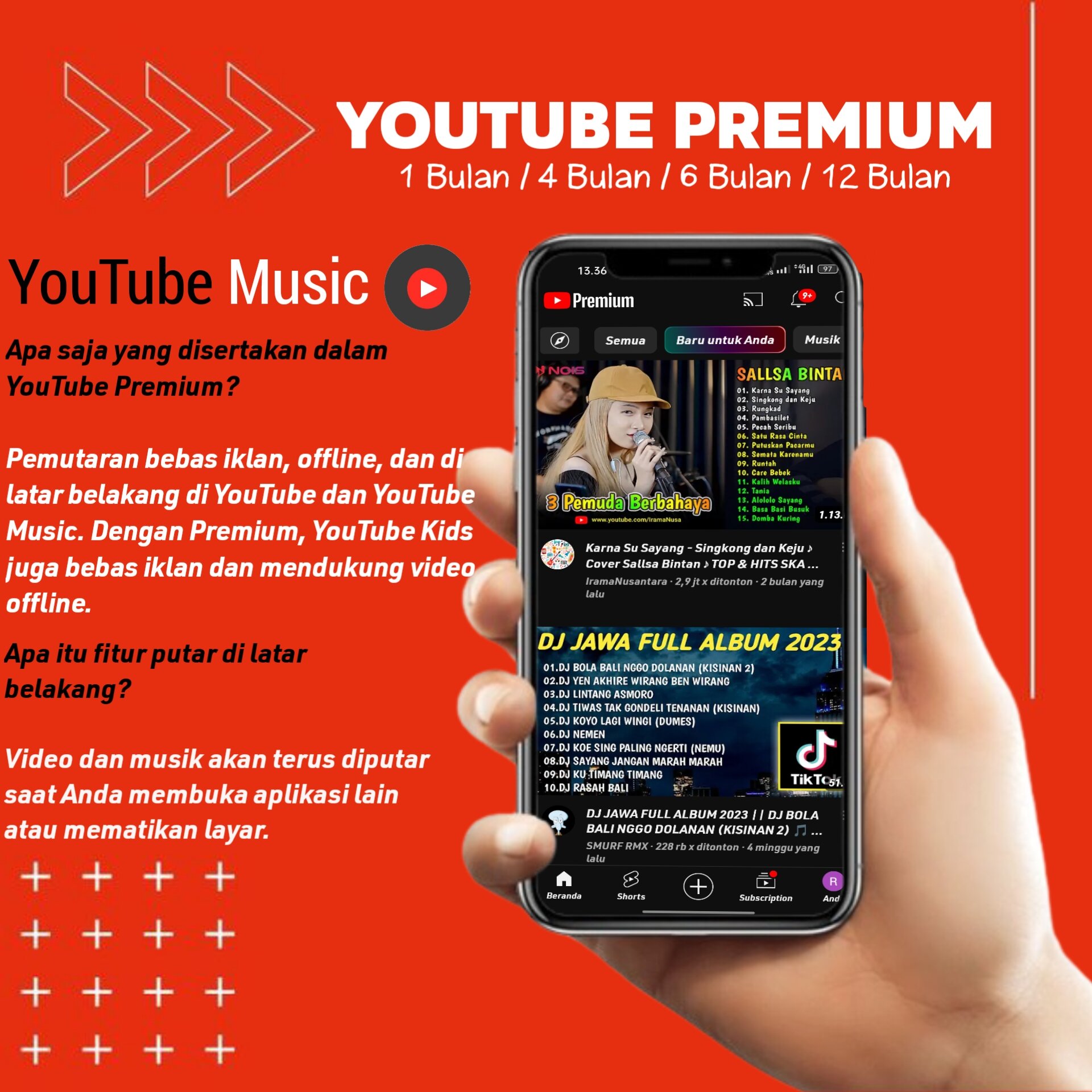 YouTube Premium 4 Bulan | 1 Tahun Langsung Proses | Lazada Indonesia