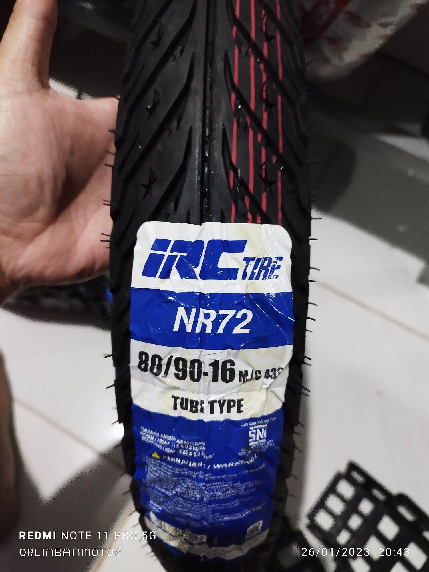 Ban IRC NR72 80/90-16 Tube Type - Ban Belakang Yamaha Nouvo/Ban ...