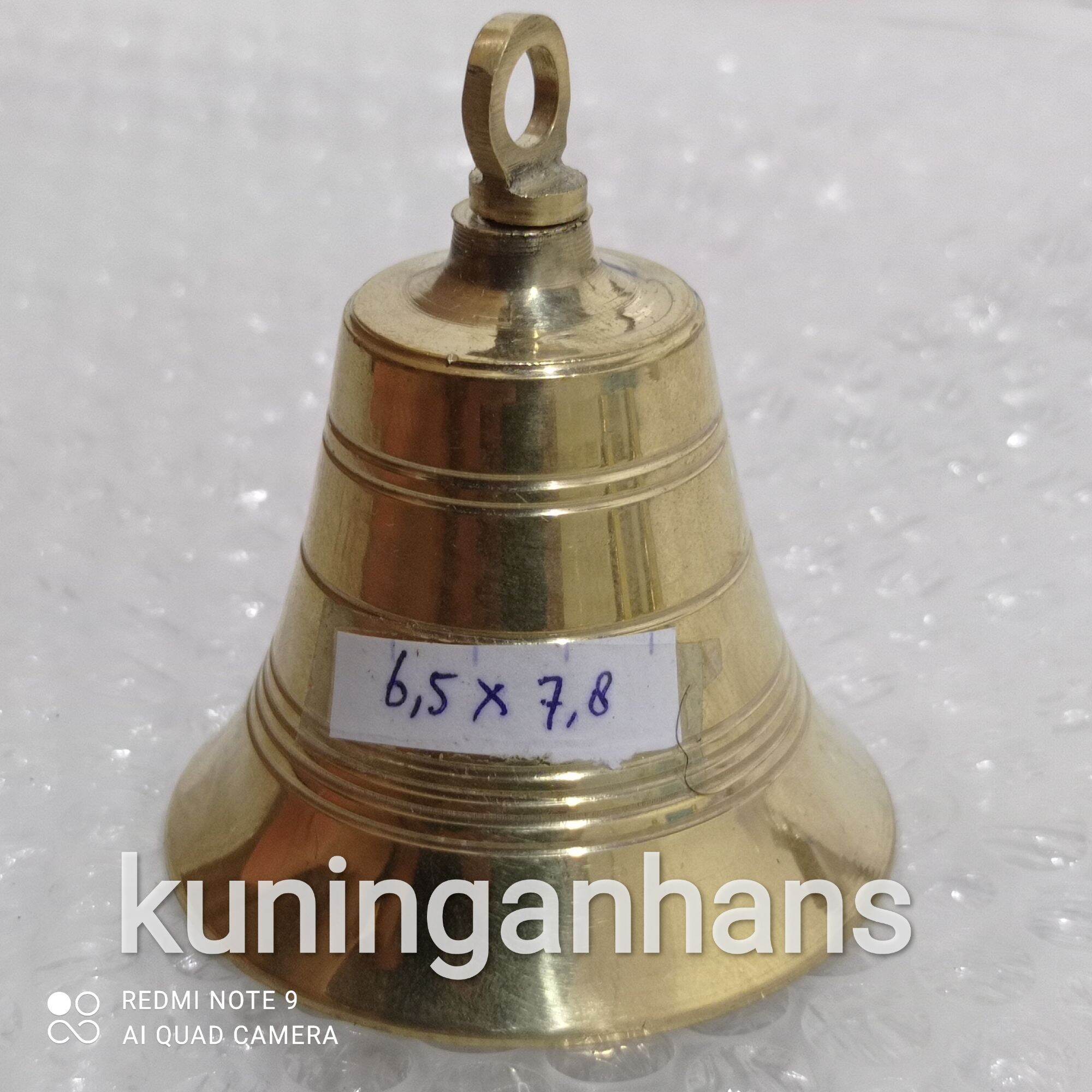 lonceng kuningan diameter 6,5 cm tinggi 7,8 cm kerucut lonceng hewan ...