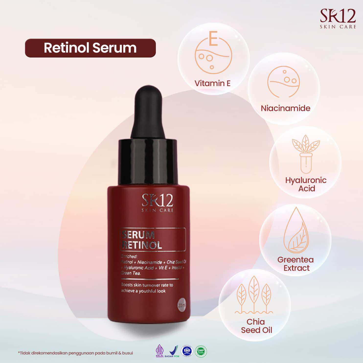 SR12 Retinol Serum 20ml - Serum Wajah Anti Aging Cegah Penuaan Dini ...