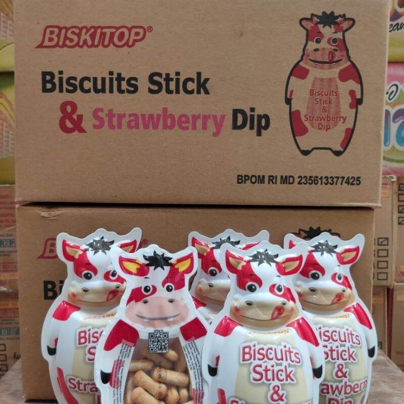BISKITOP - BISCUIT DIP SAPI 1 DUS / KARTON isi 30Pcs 28gr BISKUIT ANAK ...
