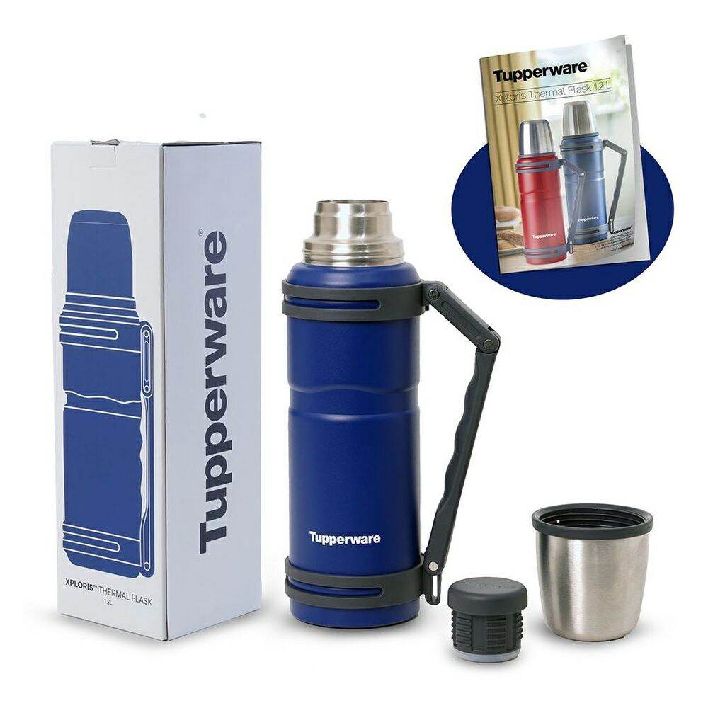 JUN22 Xploris Thermal Flask Termos 1,2 L Tupperware - Termos Tupperware ...