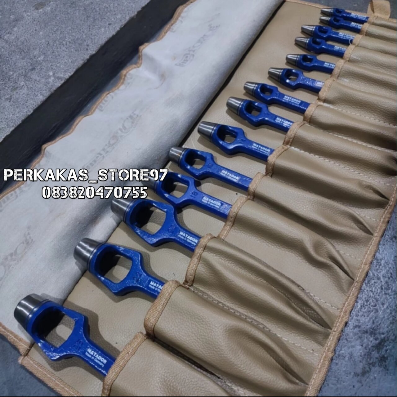 Alat plong gasket leather punch set 14PC ukuran metric 3mm - 25mm ...