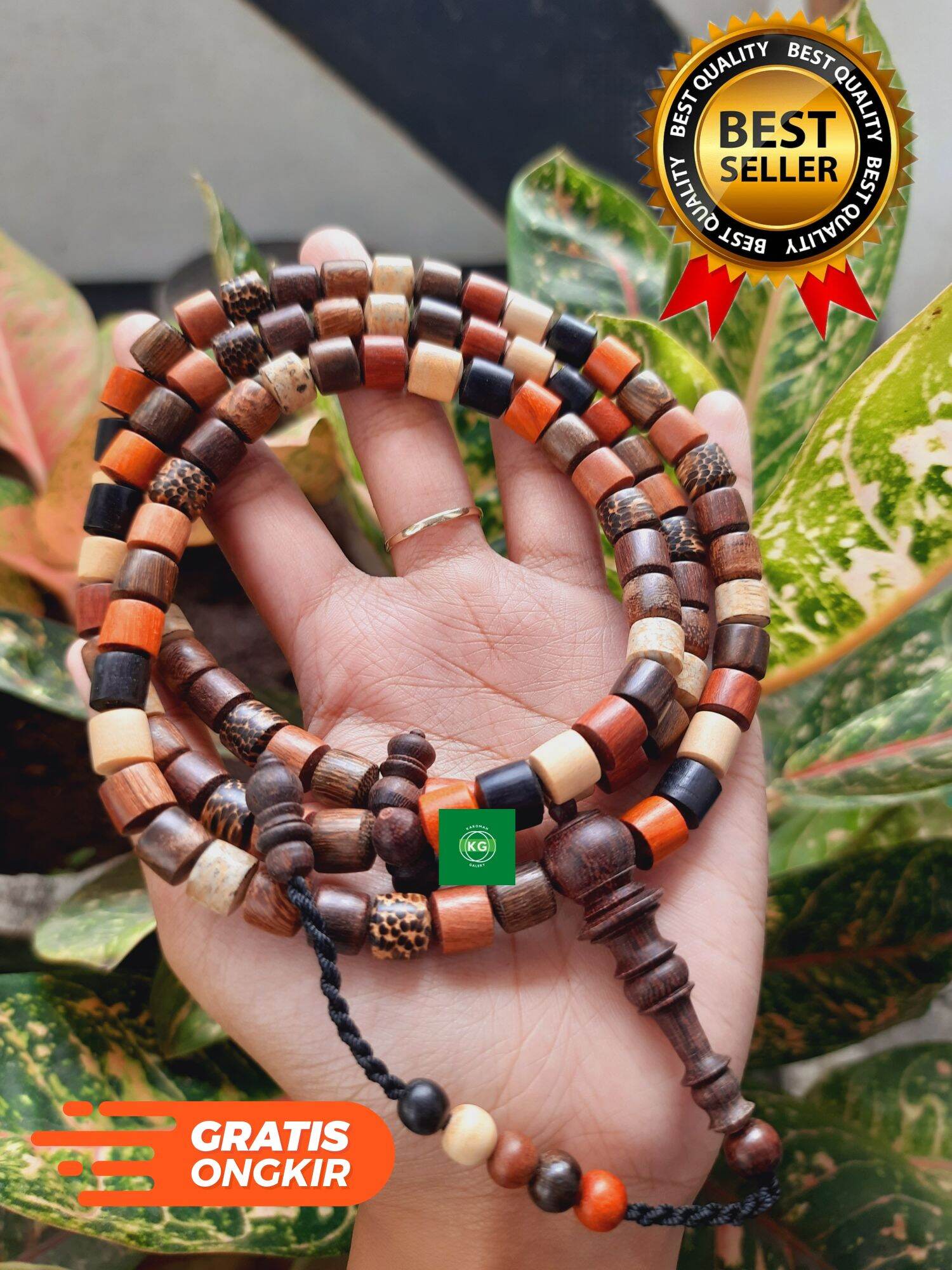 Tasbih kayu kombinasi 11 jenis macam kayu bertuah model tabung 8mm ...
