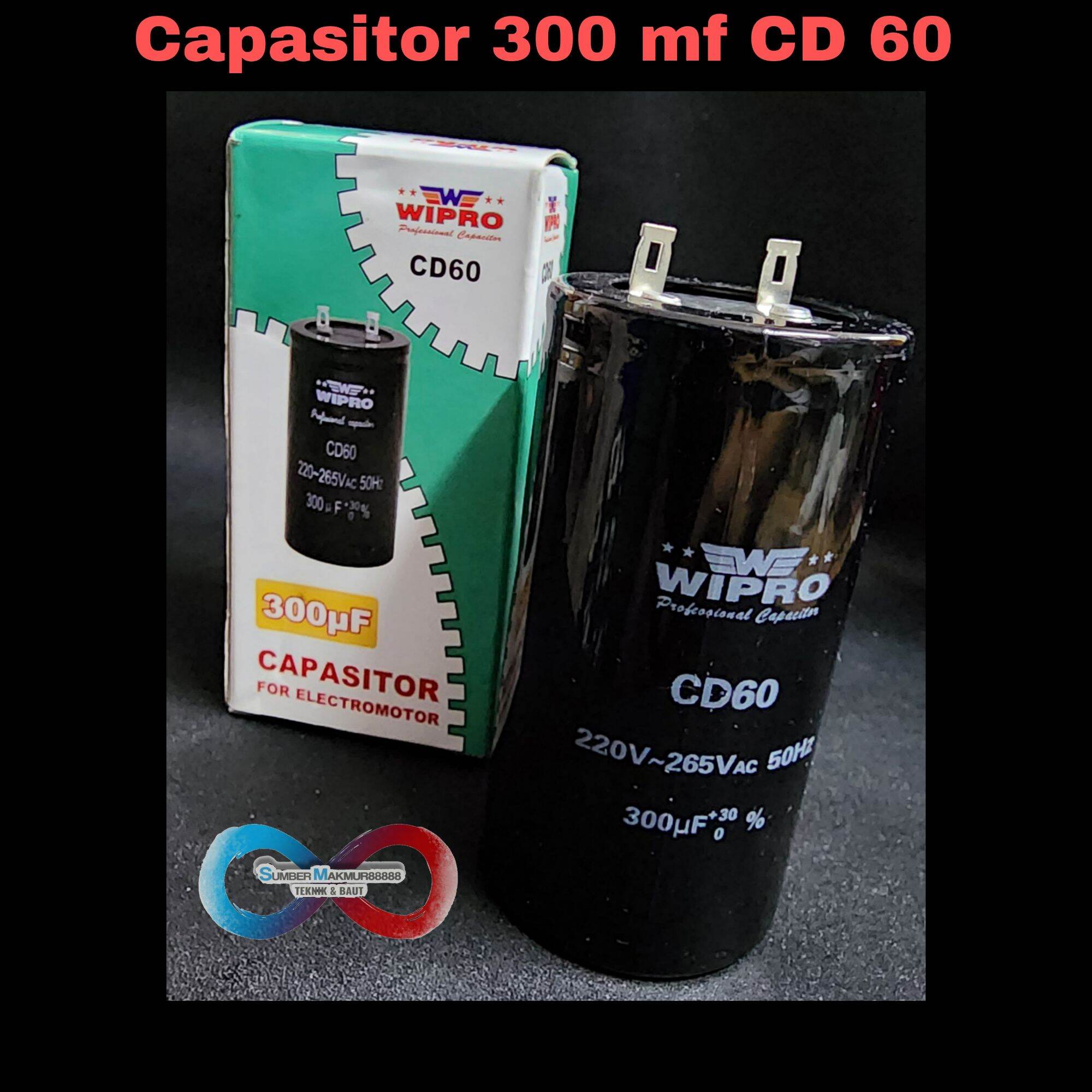 Capasitor Starting 300 mf CD 60 Wipro Capasitor Star | Lazada Indonesia