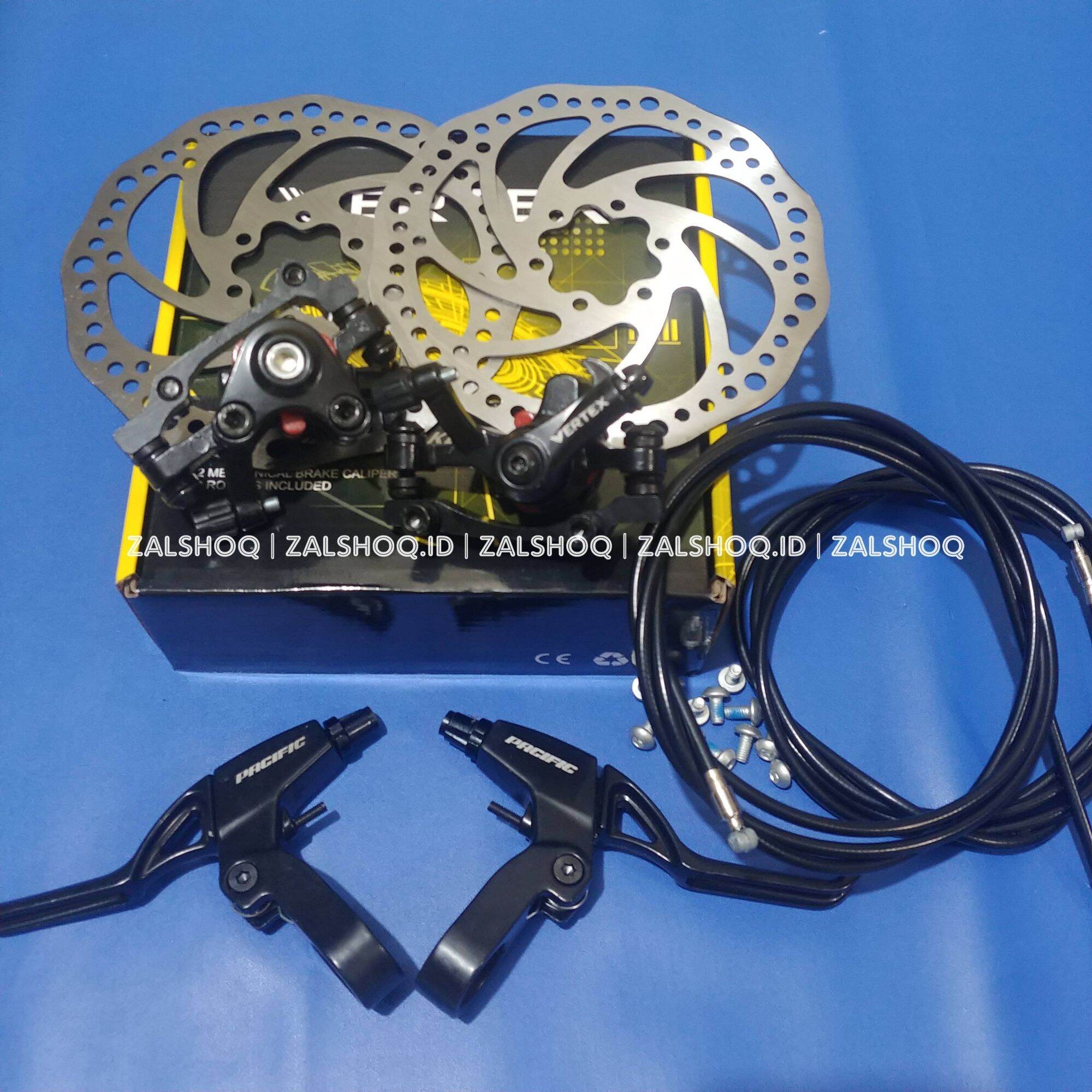 Paket Rem cakram mekanik VERTEX Discbrake Sepeda | Lazada Indonesia