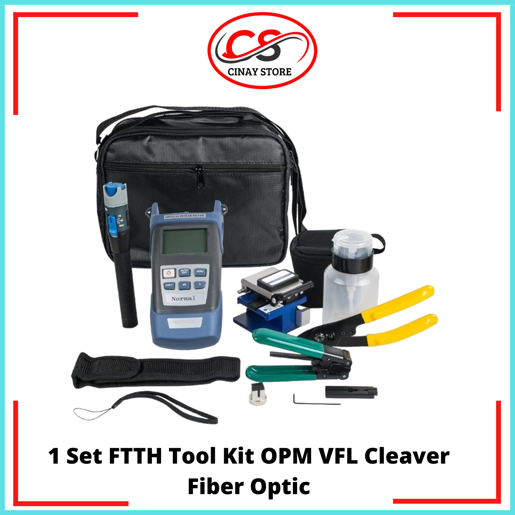 1 Set FTTH Tool Kit SET Lengkap OPM VFL Cleaver FO Fiber Optic Lengkap ...