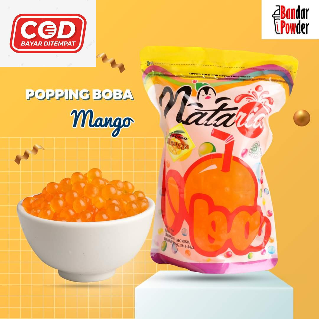 Popping Boba Pecah Dimulut Mango 500gr / boba meletus topping minuman ...
