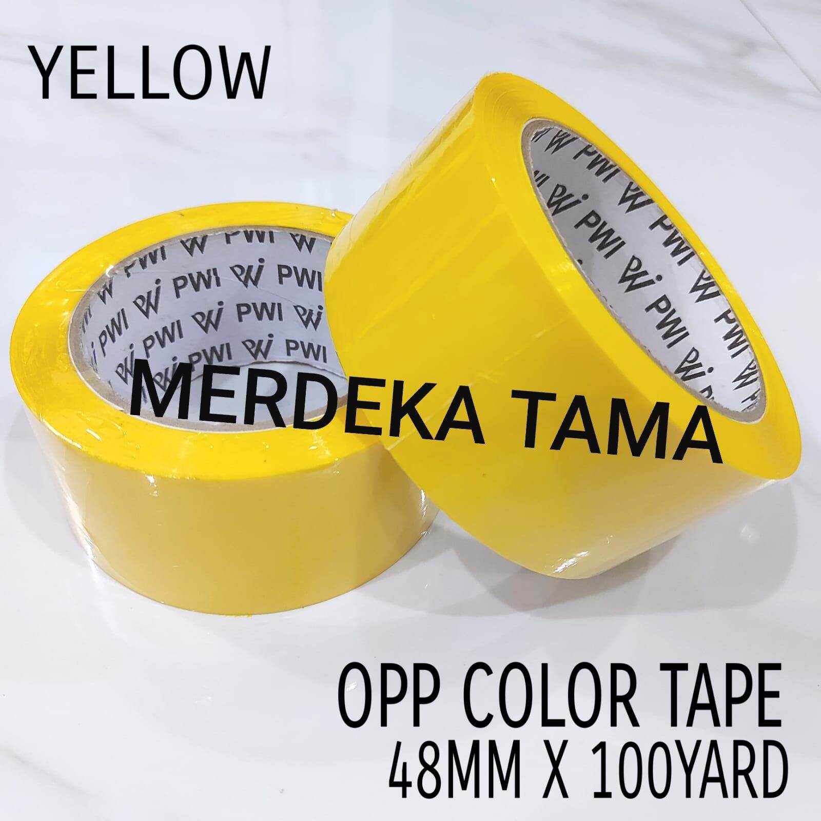 Lakban Berwarna OPP Tape Warna 48mm x 100yard PWI | Lazada Indonesia
