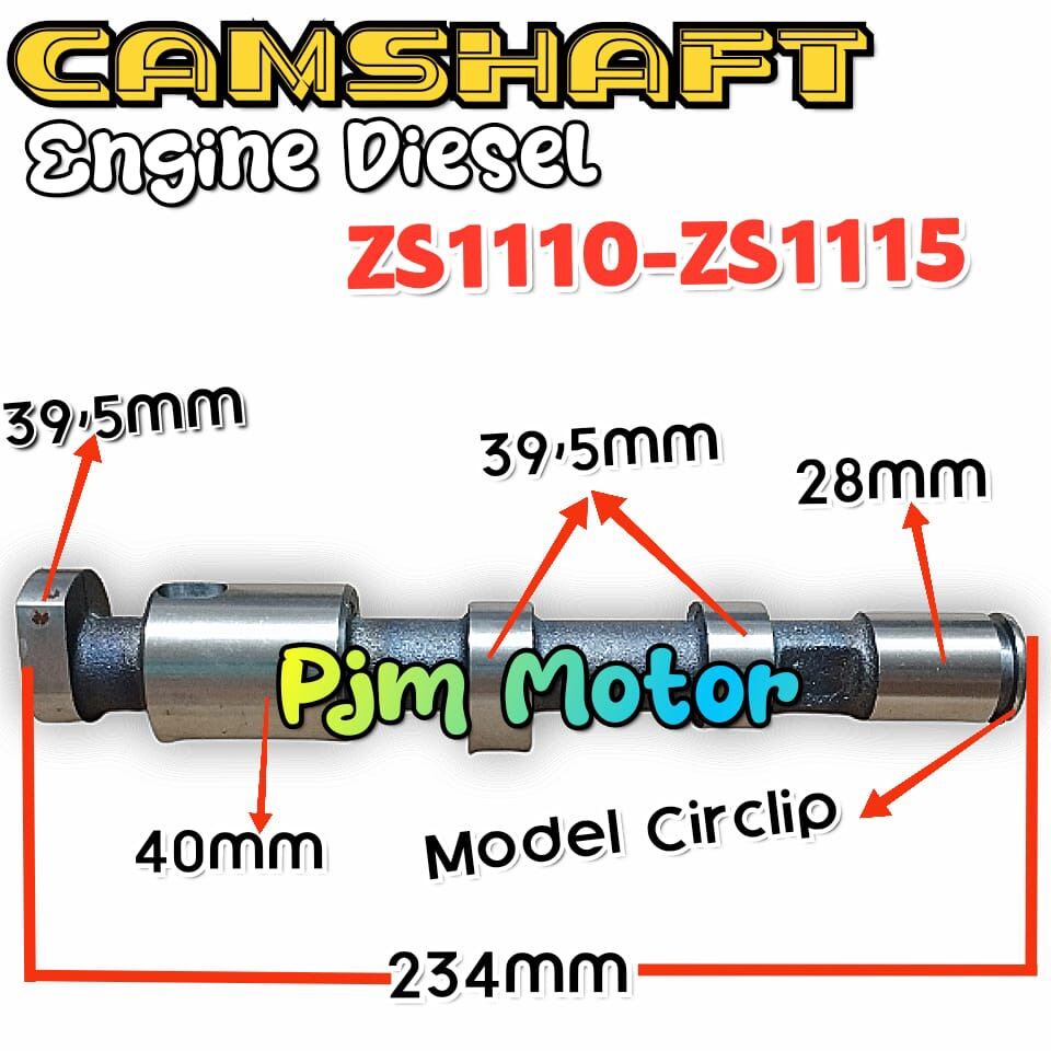 Zs1115 Camshaft As klep As noken mesin diesel pengerak KEP Ym1115 TL1115 s1110 20pk 22pk 24pk ...