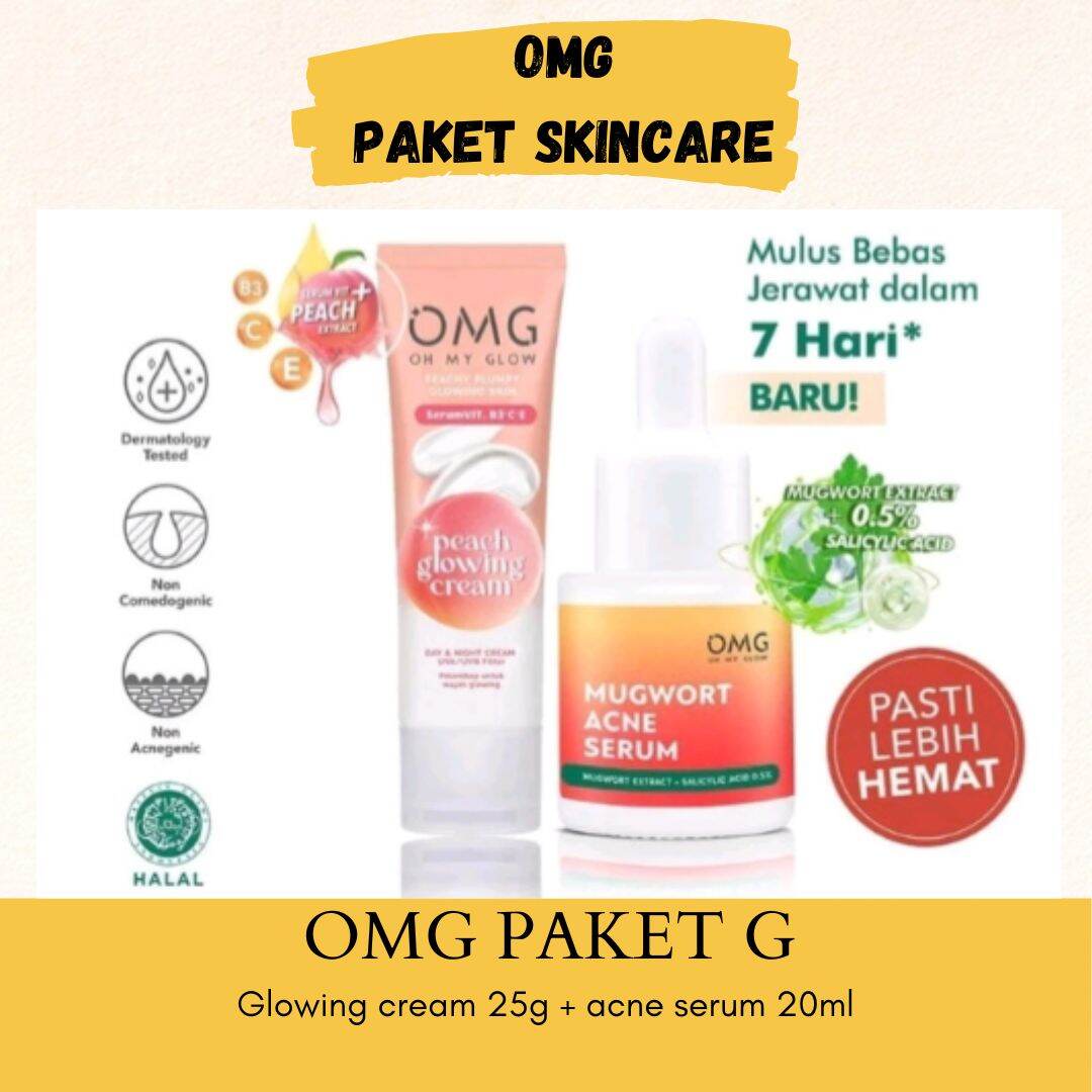 OMG Oh My Glow Paket Skincare Lengkap Peach Glowing OMG Skincare 1 ...