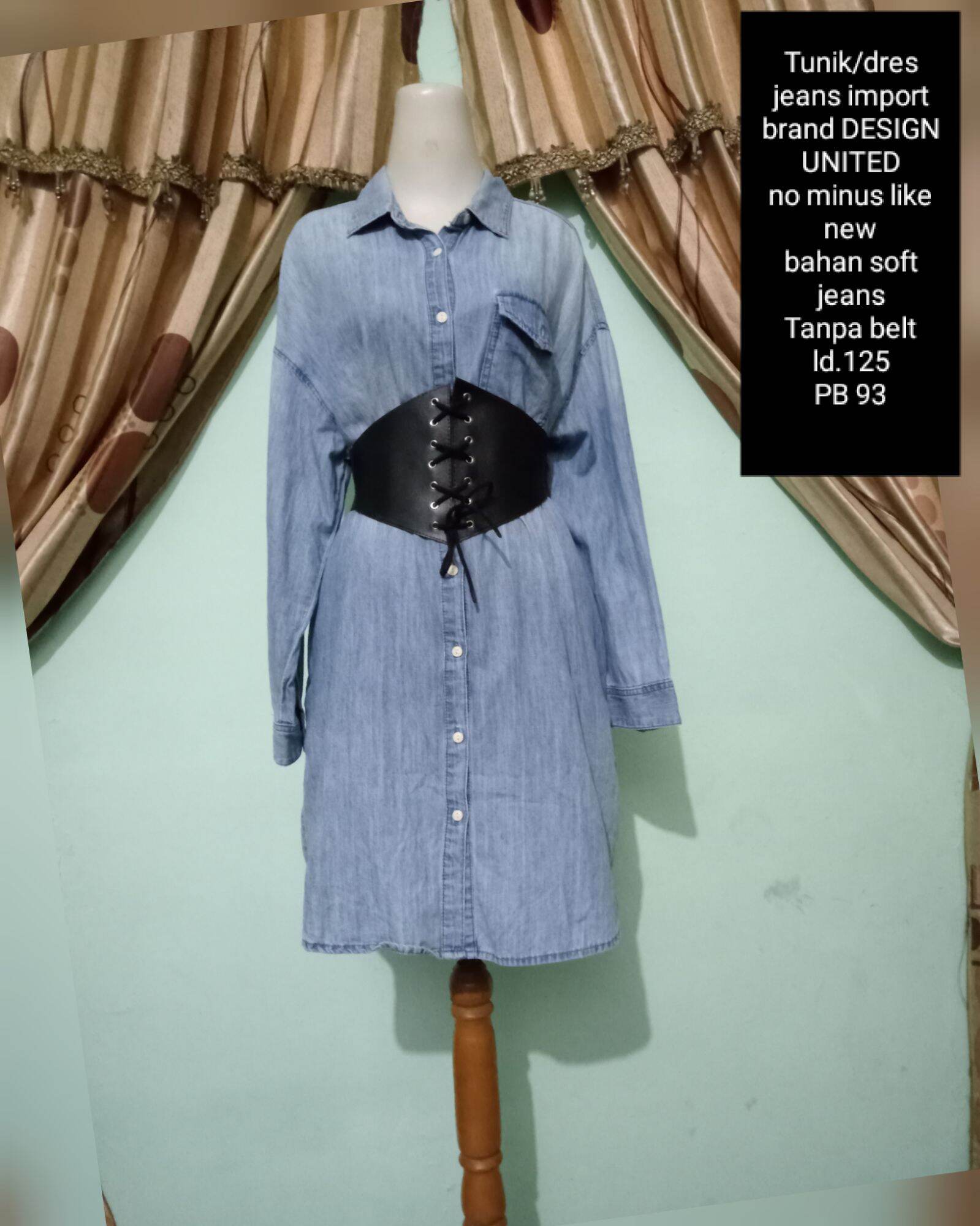 Tunik jeans brand keterangan ada di pict kaka | Lazada Indonesia