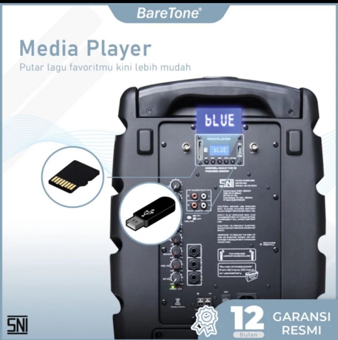 SPEAKER PORTABLE BARETONE MAX10HB MAX 10HB ORIGINAL GARANSI RESMI ...