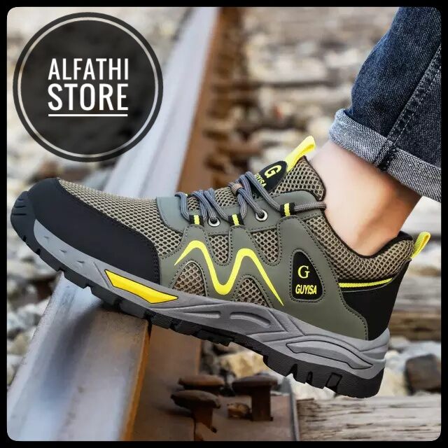 Safety Shoes Sneakers Sport Green Army | Lazada Indonesia