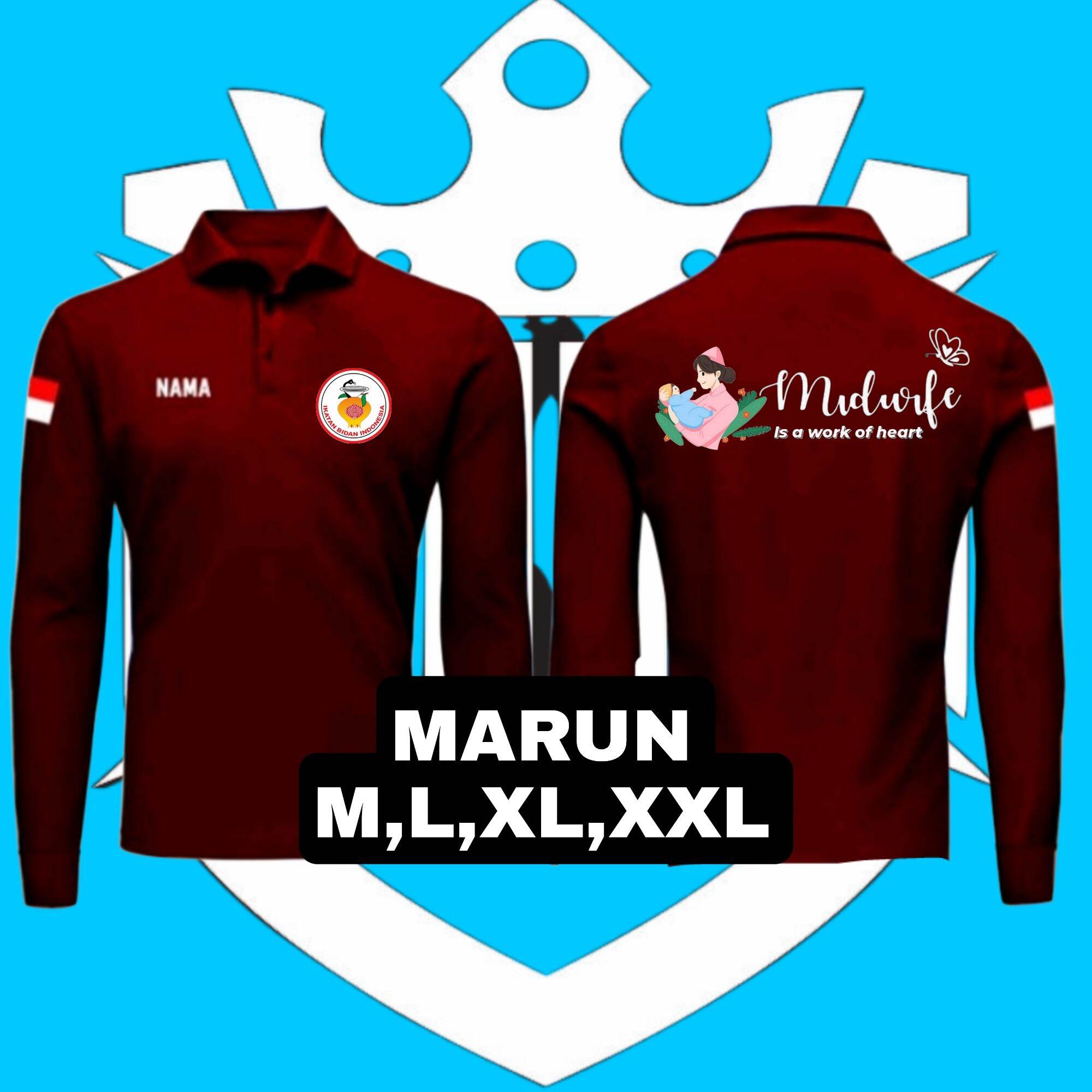 KAOS POLO SHIRT TANGAN PANJANG IKATAN BIDAN INDONESIA // BAJU IBI ... KAOS POLO SHIRT TANGAN PANJANG IKATAN BIDAN INDONESIA // BAJU IBI ...