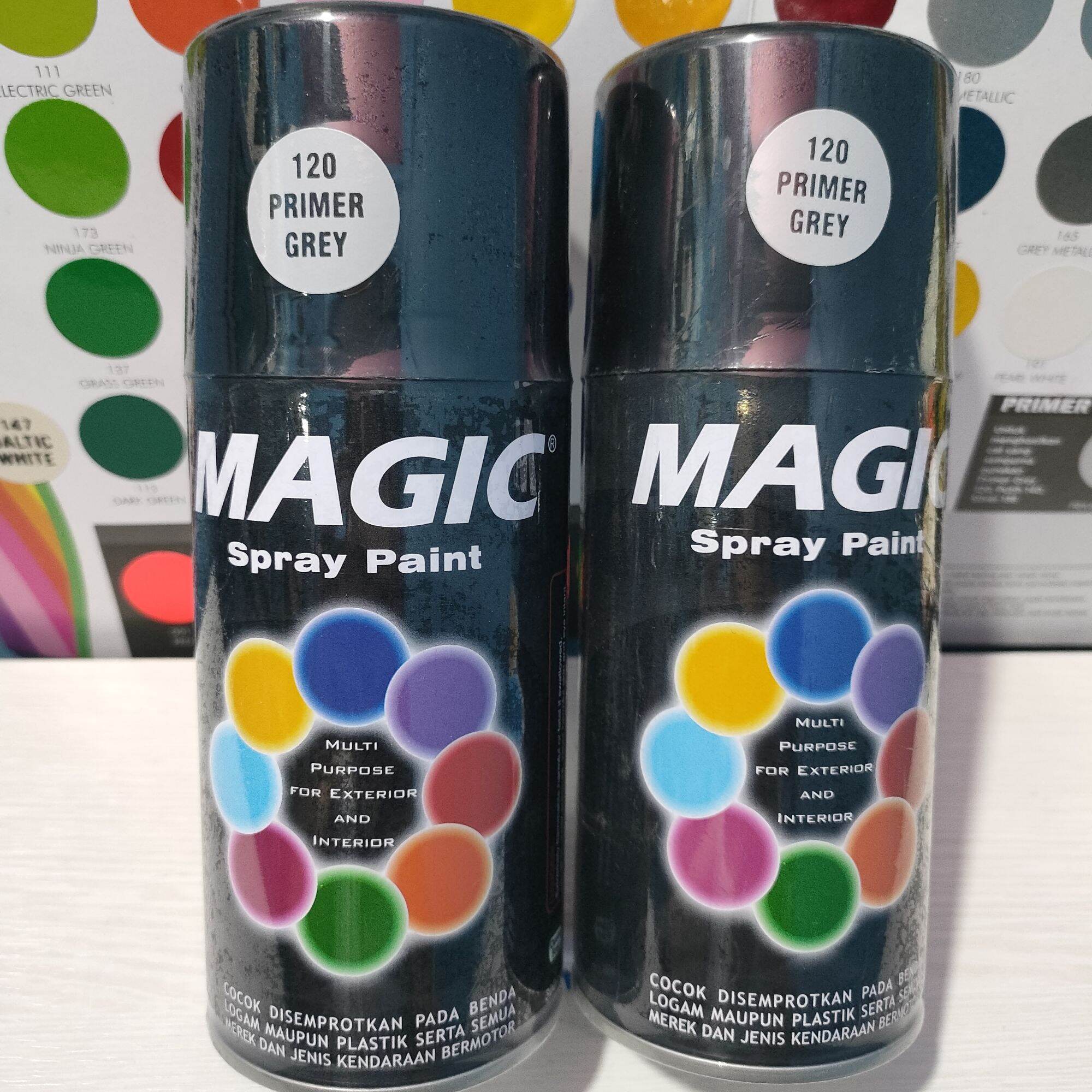 Magic Spray Paint Pilox Pilok Cat Magic Epoxy Primer Grey 120 Warna ...