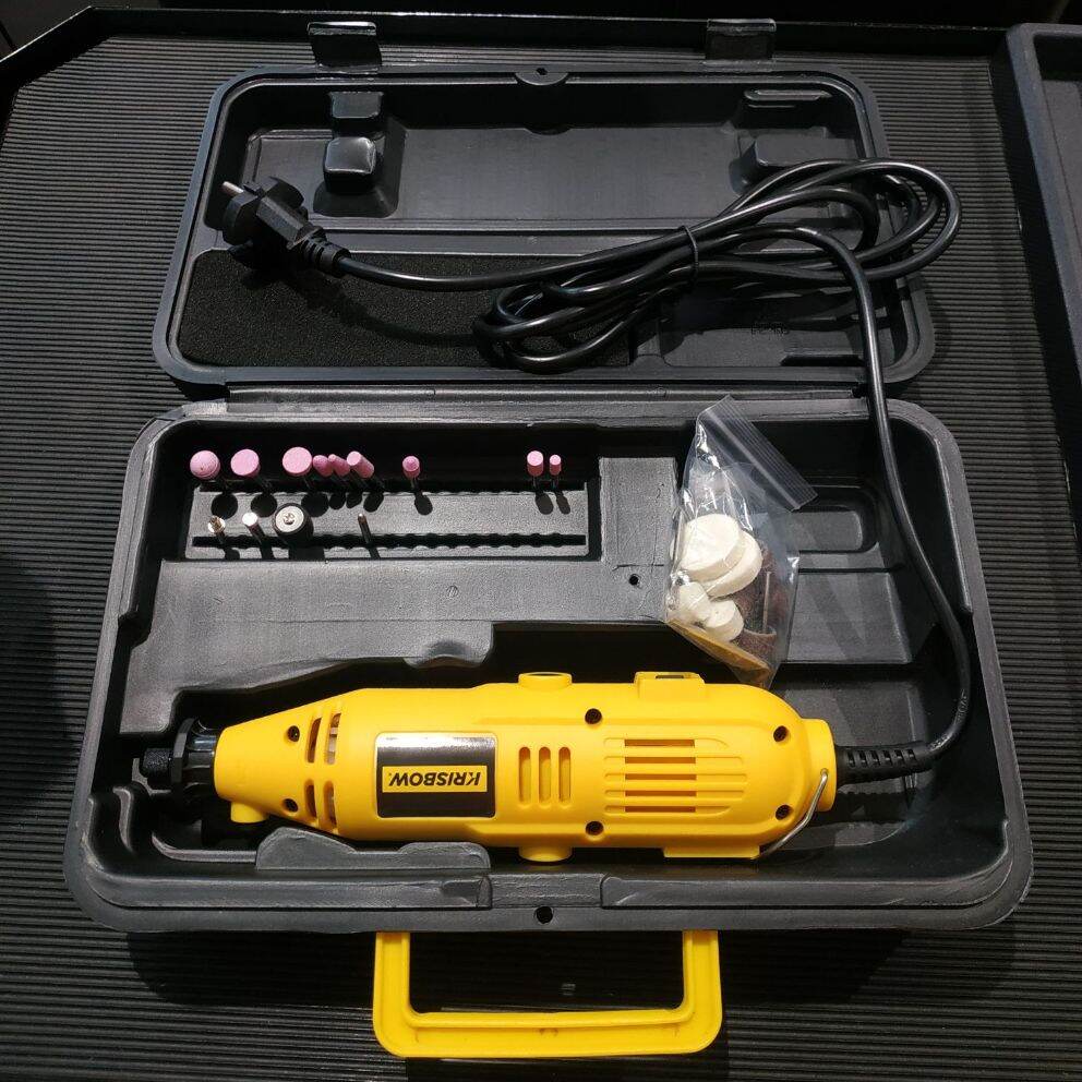 mini gerinda set dengan accesoris 40 pcs krisbow | Lazada Indonesia