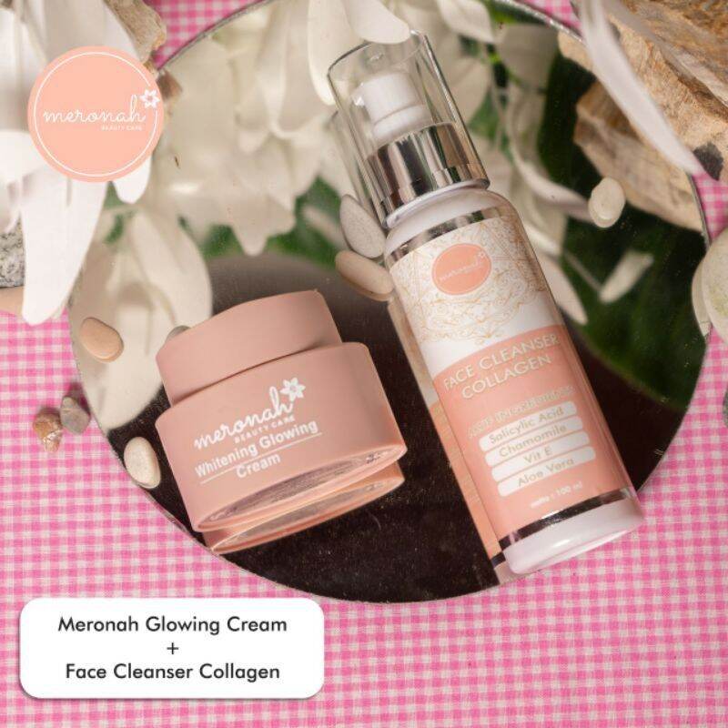 PAKET MERONAH CREAM & FACIALWASH COLLAGEN MERONAH | PAKET SKINCARE ...