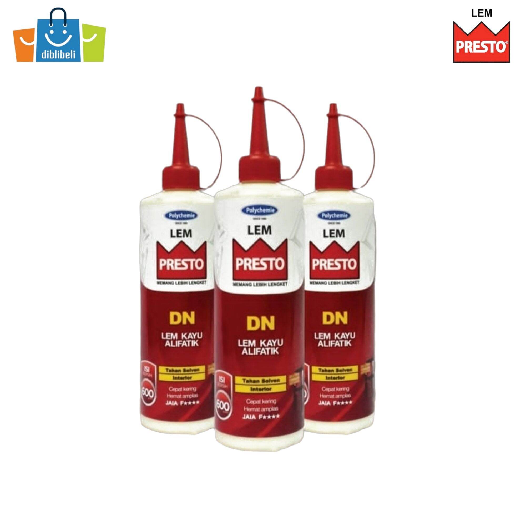 Lem Putih Kayu Presto DN 600 Gram - Lem Alifatik HPL Mebel | Lazada ...
