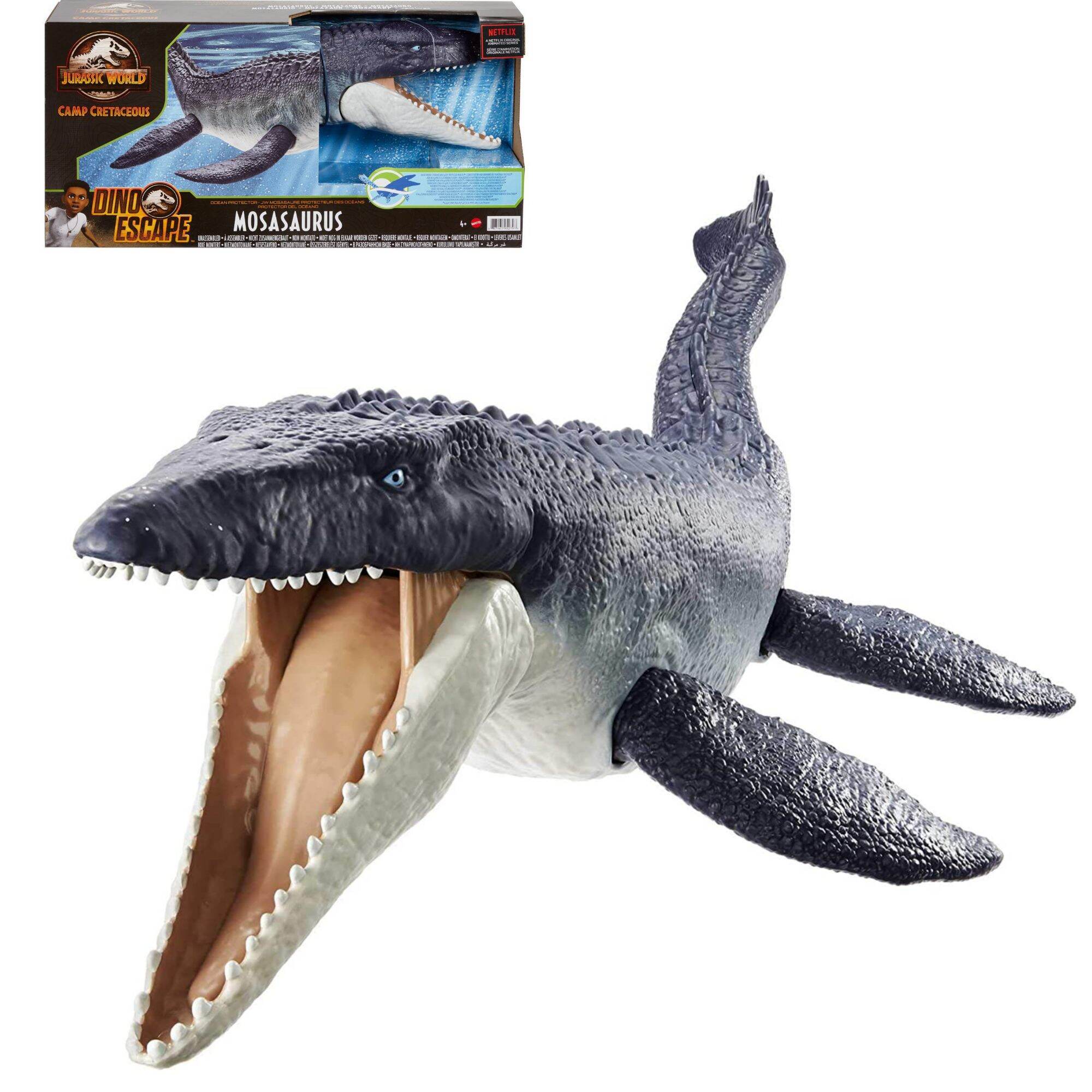 Action figure jurassic world ocean protector mosasaurus giant original ...