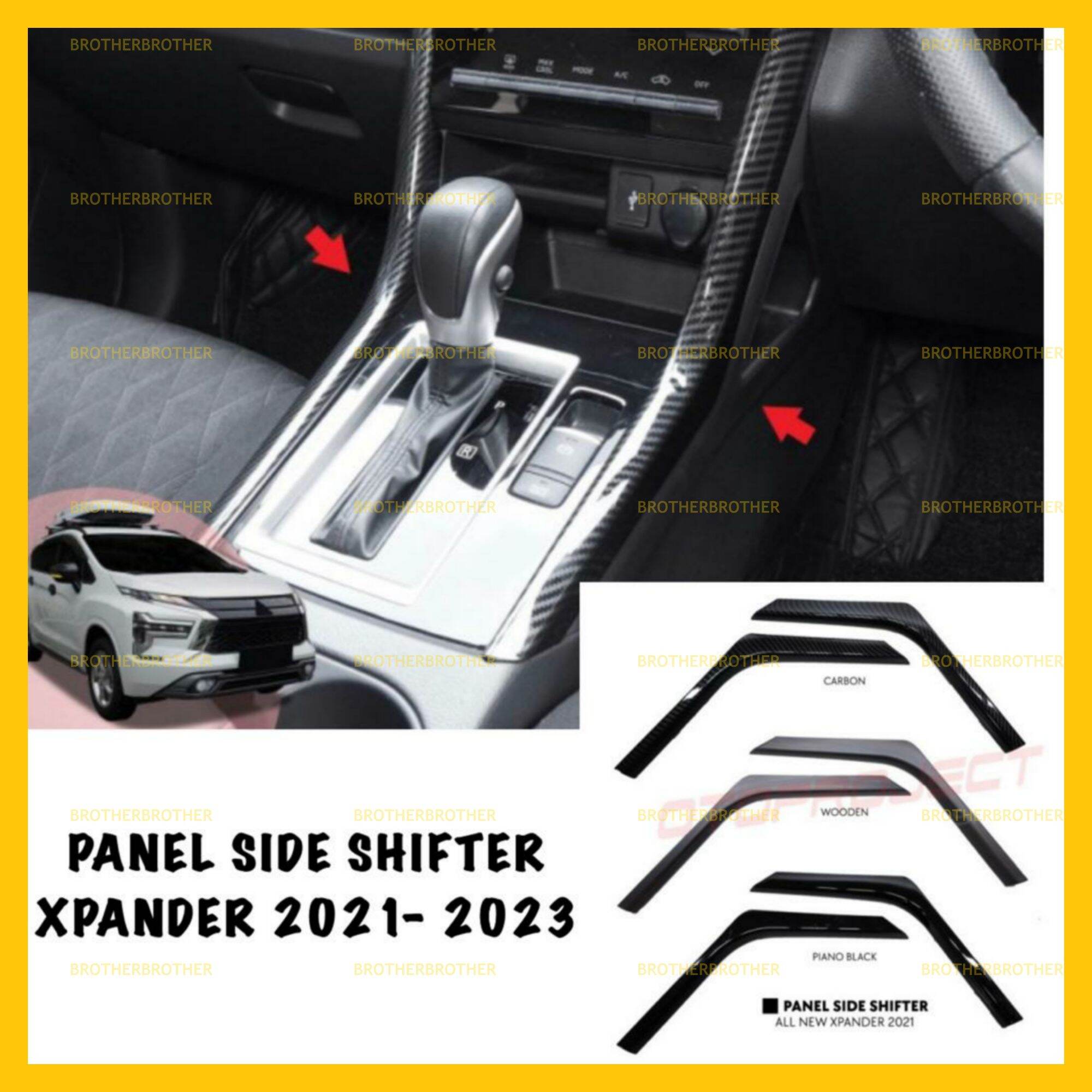 Panel Side Shifter Perseneling Xpander 2021 2023 Hitam Wood Carbon ...