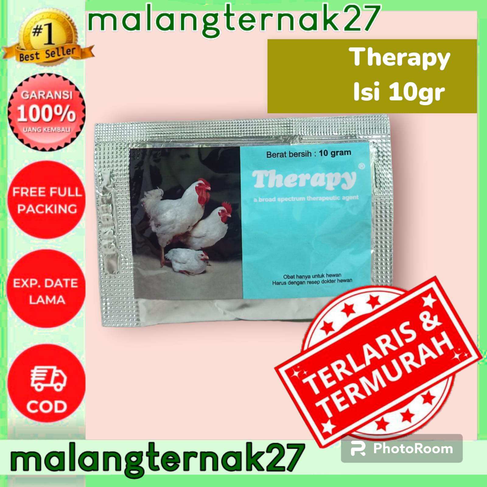 therapy 100 gram obat ayam sakit lemas korisa kolera crd snot koksi ...