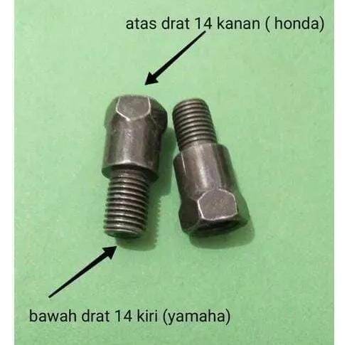 Baut Sambungan Spion Bawah Baut 14 Drat Kiri dan Atas Baut 14 Drat ...