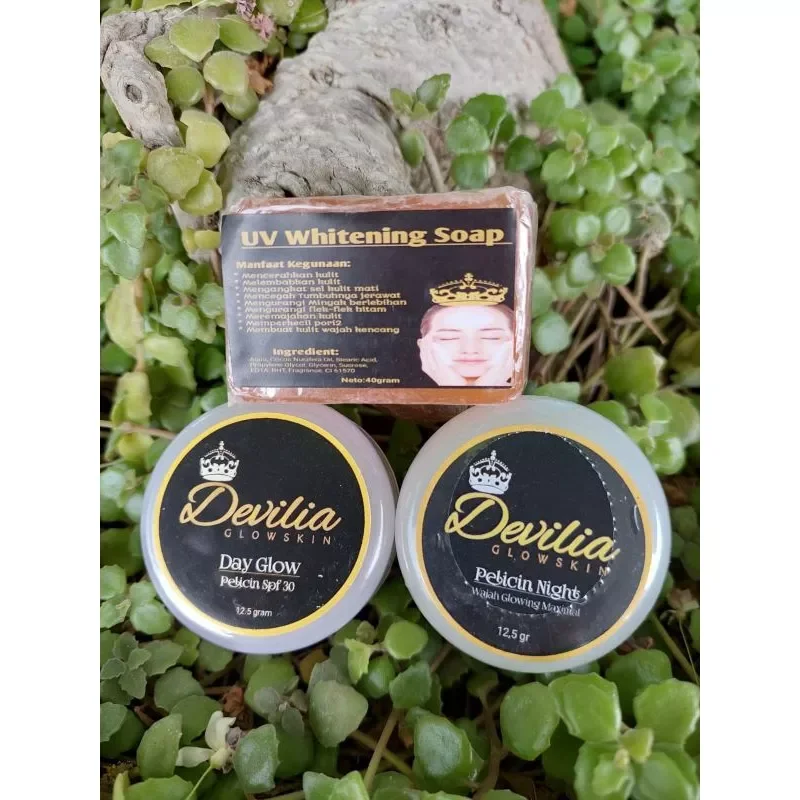 DEVILIA GLOW SKIN SALEP PELICIN WAJAH DAY + NIGHT CREAM | Lazada Indonesia
