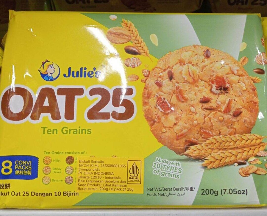 Oat 25 Ten Grains Biscuit Julie's 200g | Lazada Indonesia