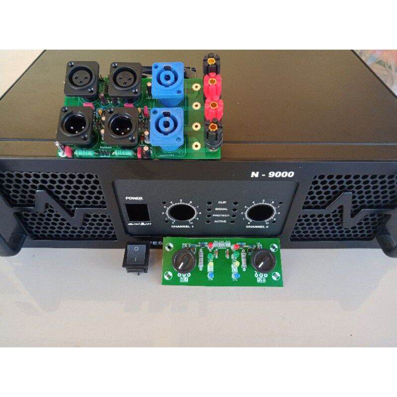 Bok power amplifier N9000 lengkap panel depan belakang Box power ...