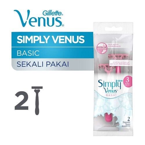 Gillete simply venus basic sekali pakai 2 shet | Lazada Indonesia