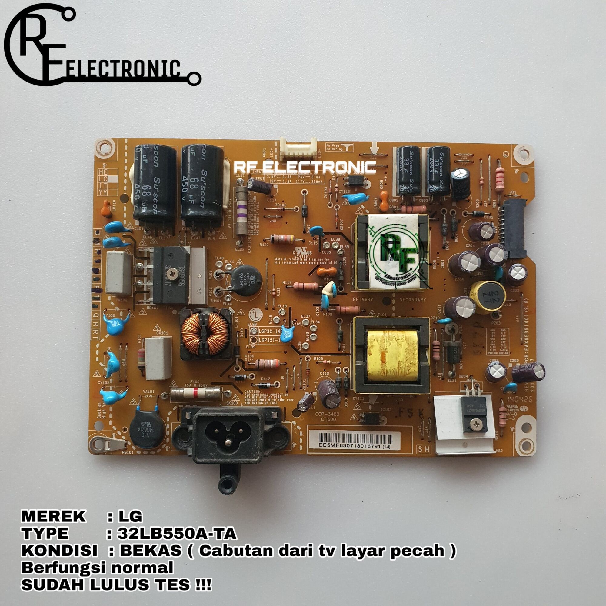 PSU POWER SUPPLY REGULATOR MESIN TV LED LG 32LB550A-TA 32LB550A 32LB550 ...