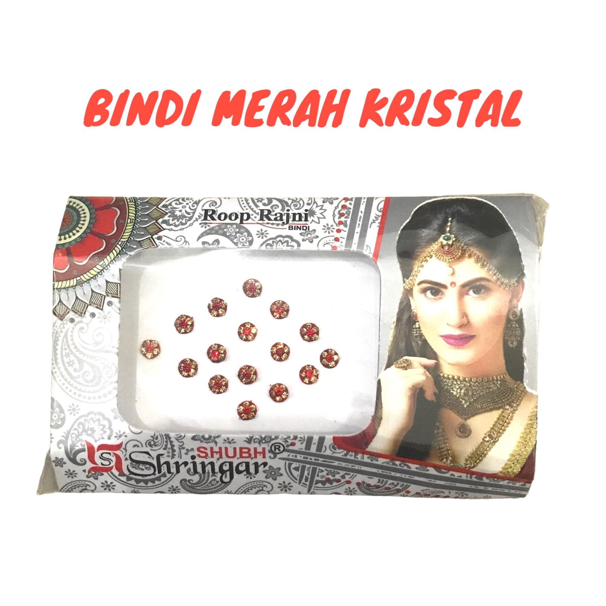 BINDI MERAH KRISTAL / BINDI CANTIK / BINDI INDIA WARNA MERAH | Lazada ...