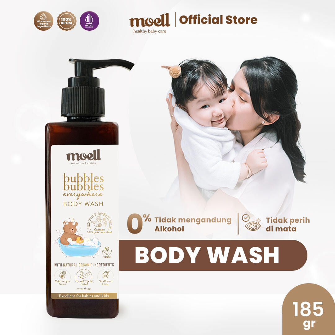 Moell Body Wash 185gr - Bubbles Bubbles Everywhere Body Wash - Sabun ...