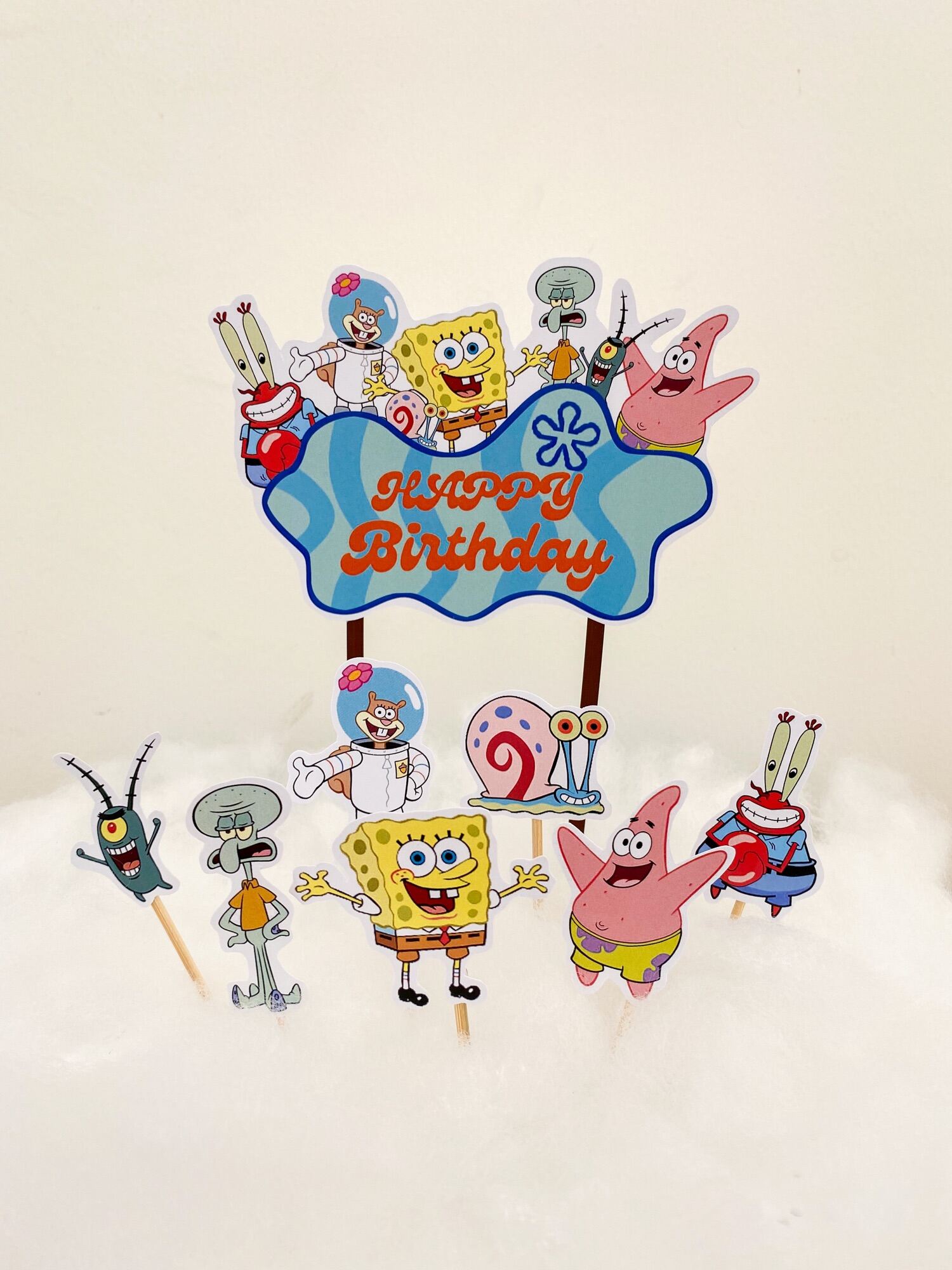 TOPPER SPONGEBOB 001 / TOPPER KUE SPONGEBOB 001 / CAKE TOPPER SPONGEBOB ...