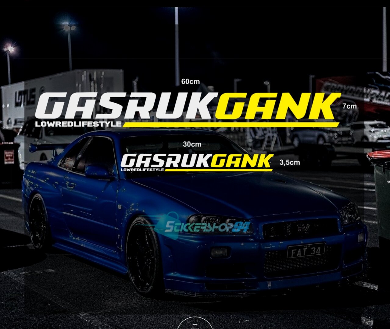 stiker kaca mobil gasruk gank | Lazada Indonesia