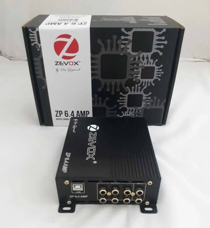 Zevox Processor DSP 6.4 AMP By Vox Built -in 4CH Power Free Controller ...