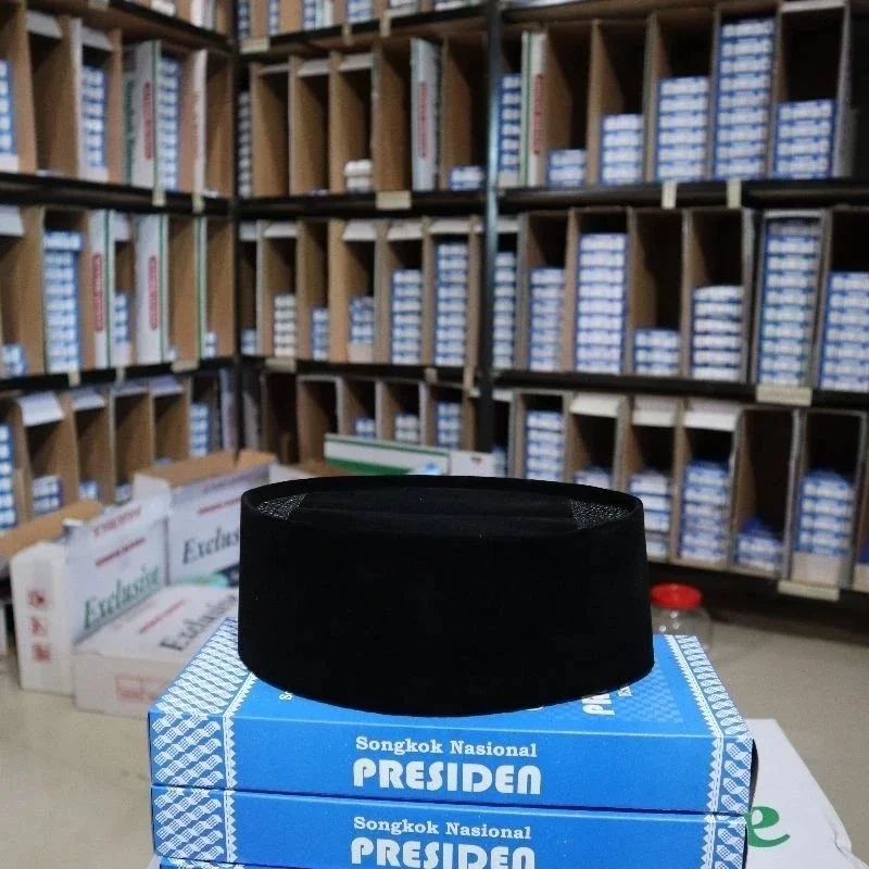 Peci Hitam Polos AC Dewasa Peci Anak Laki Laki tinggi 9 cm | Lazada ...