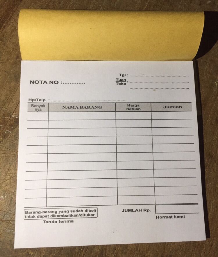 Nota 1play HVS, Non Custom | Lazada Indonesia