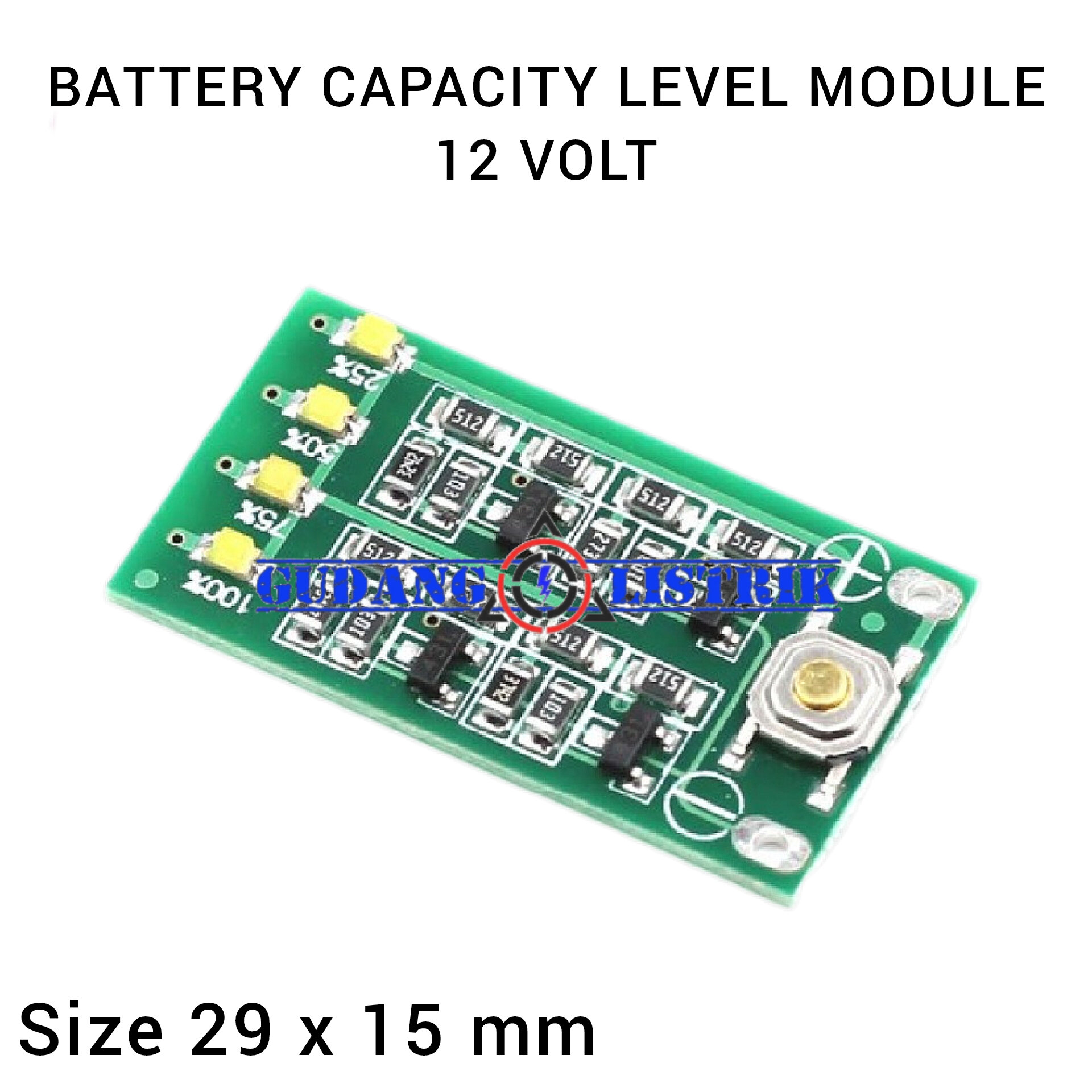 Module Lampu Indikator Kapasitas Baterai 12V Battery Indicator Level ...