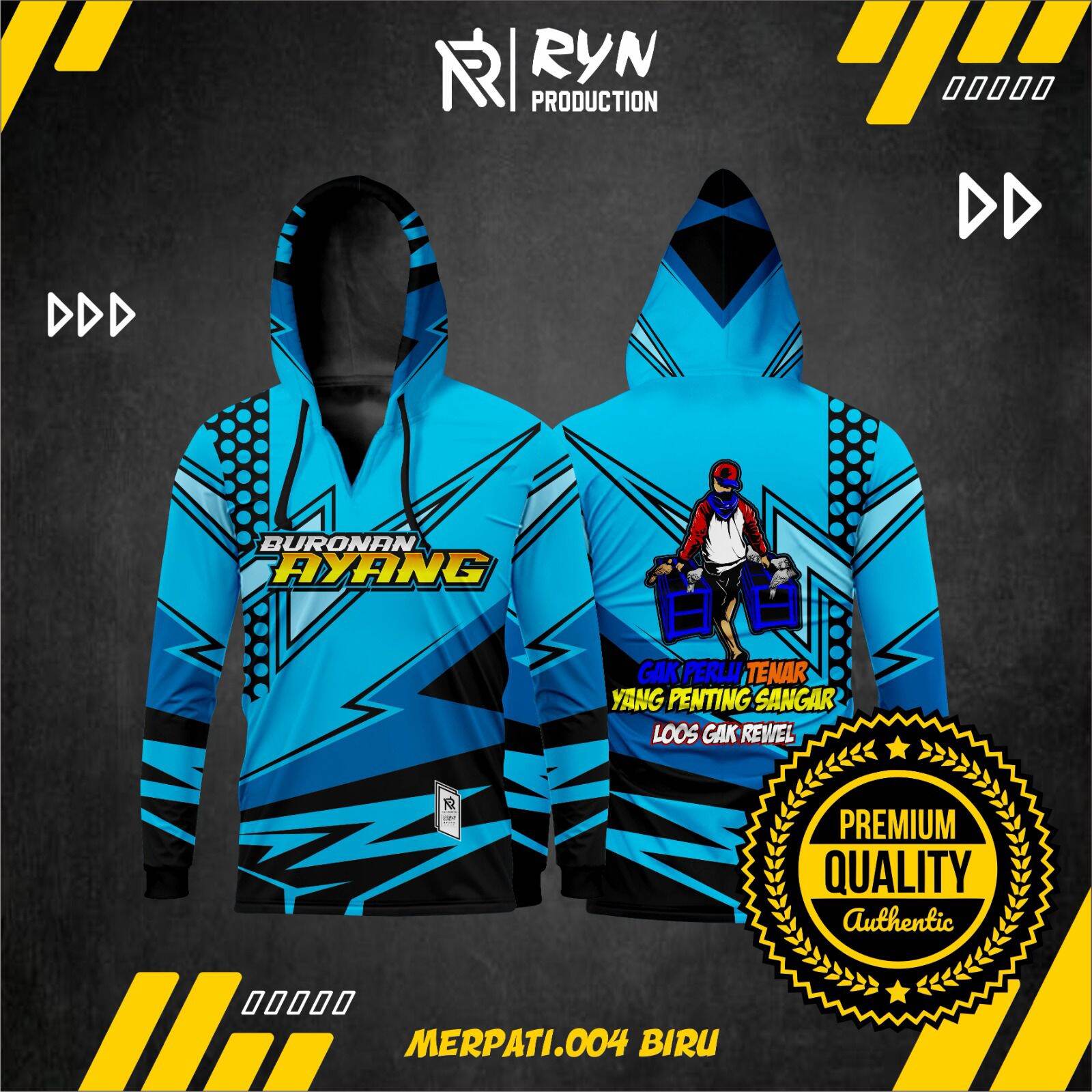 JERSEY BURONAN AYANG BIRU BISA SATUAN DAN PARTAI FREE NAMA LOGO TEAM ...