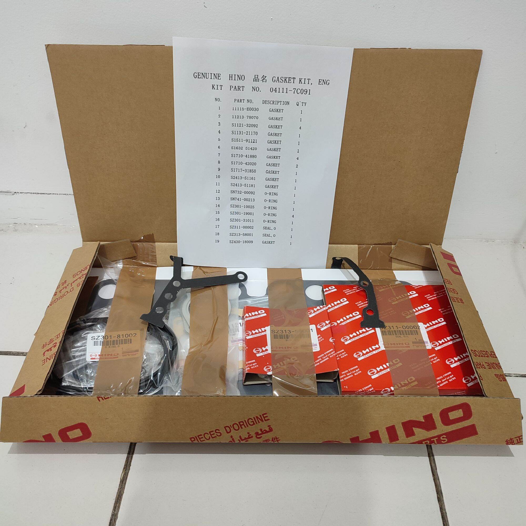 packing paking full set gasket full set hino dutro ht130 ht 130 | Lazada Indonesia