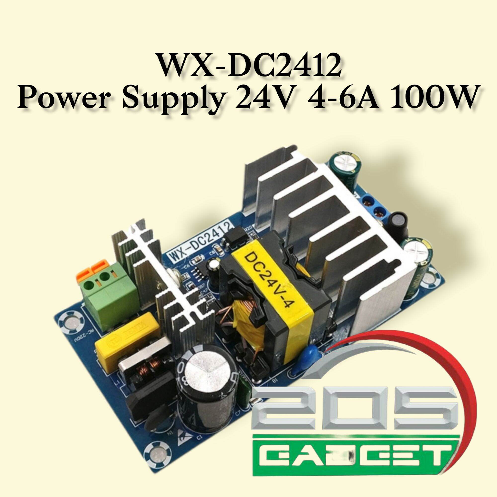 WX-DC2412 Modul Switching Power Supply 24V 4A ~ 6A 100W AC to DC ...