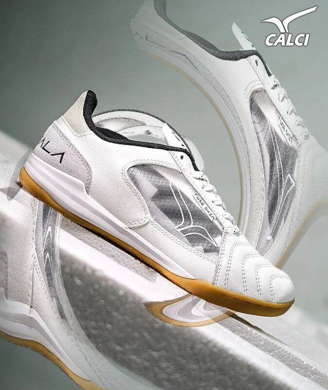 SEPATU FUTSAL CALCI BOMSALA BEYONDER LEA ORIGINAL -- WHITE | Lazada Indonesia