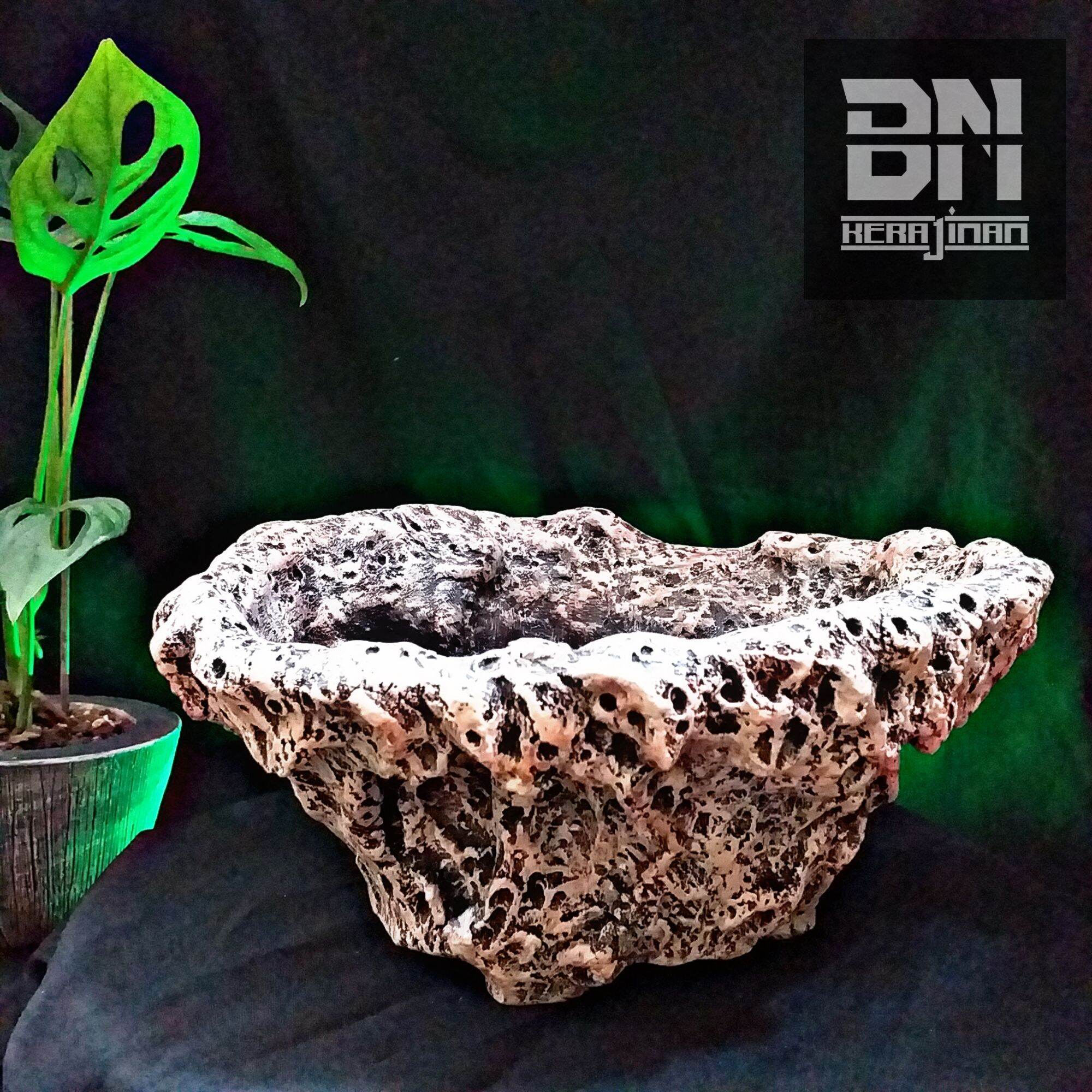 pot unik / pot bonsai / pot bentuk akar pohon batu karang | Lazada ...