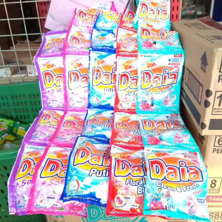 DAIA RENTENG-sabun cuci daia 1 renceng isi 6pcs-DAIA DETERGENT BUBUK 47 ...