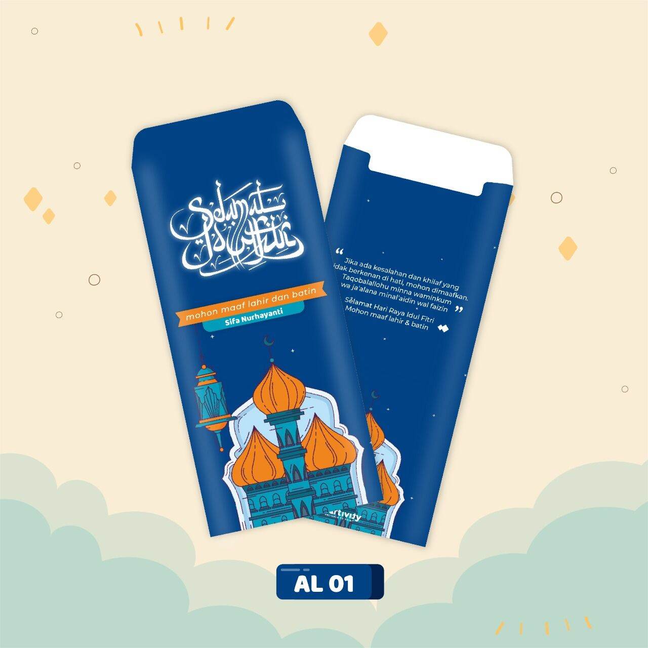 AMPLOP LEBARAN idul fitri CUSTOM NAMA FOTO DESAIN | Lazada Indonesia