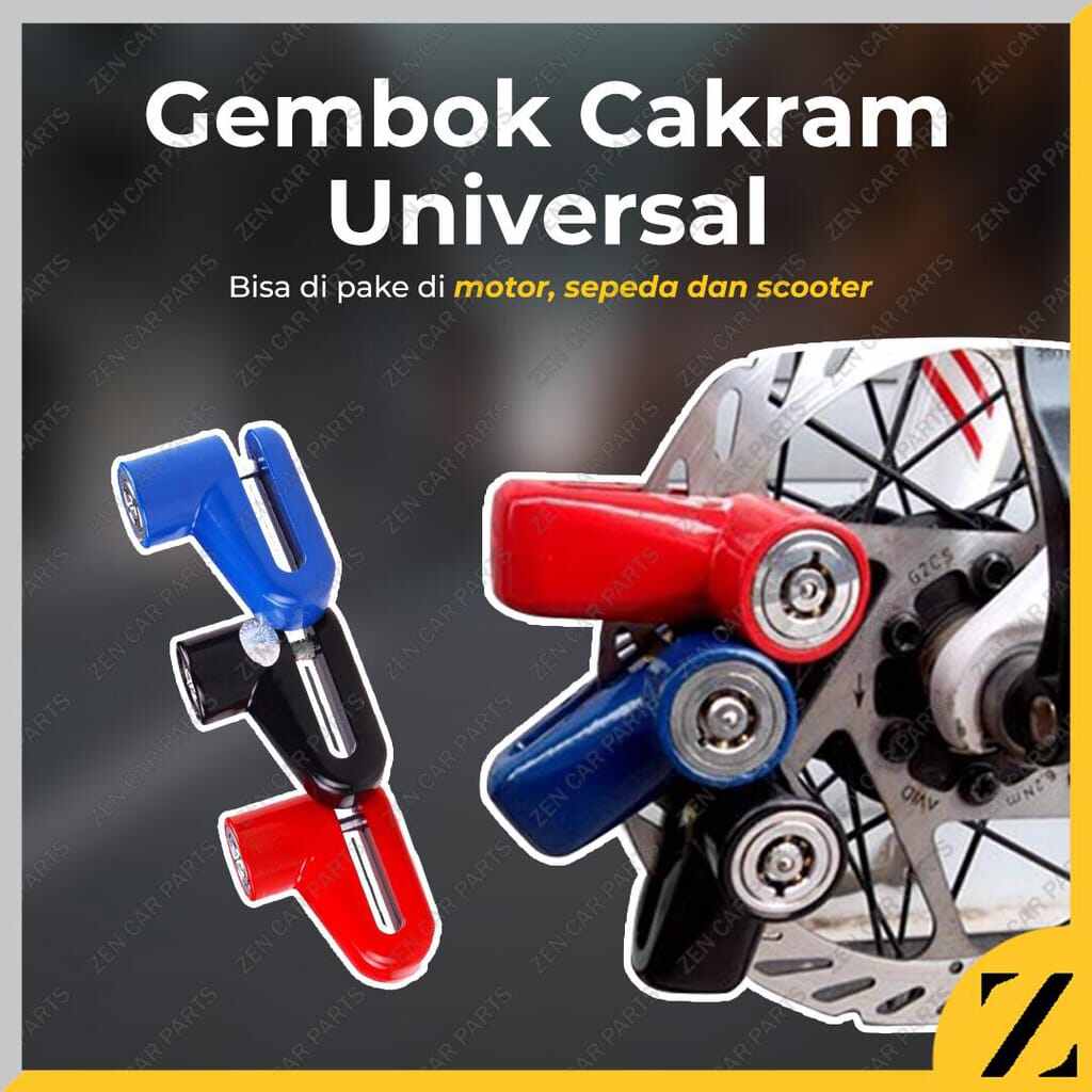 Gembok Cakram Motor BESI KUAT / Kunci Cakram Motor UNIVERSAL kunci ...